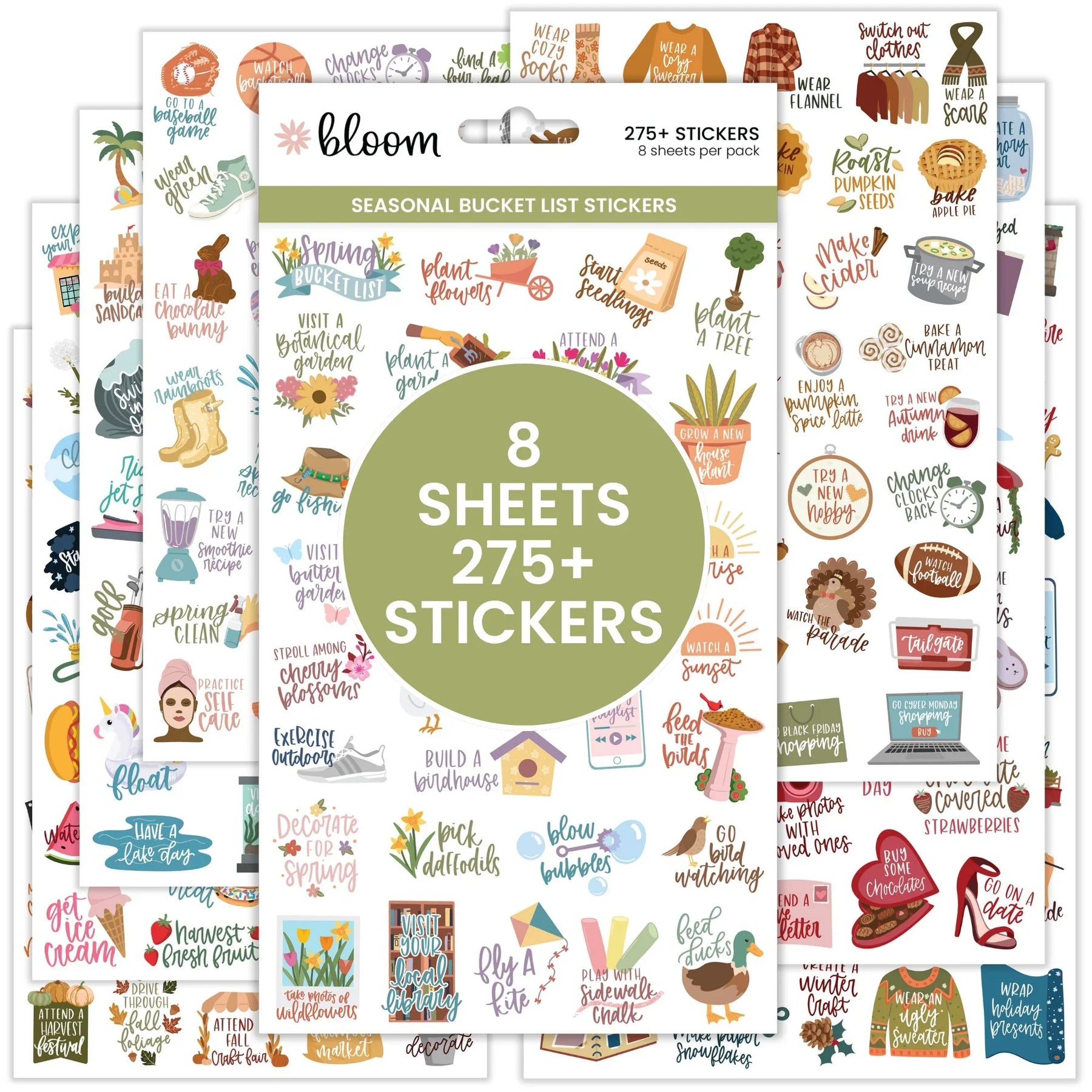 Seasonal Bucket List Sticker Pack – Paper Sisters
