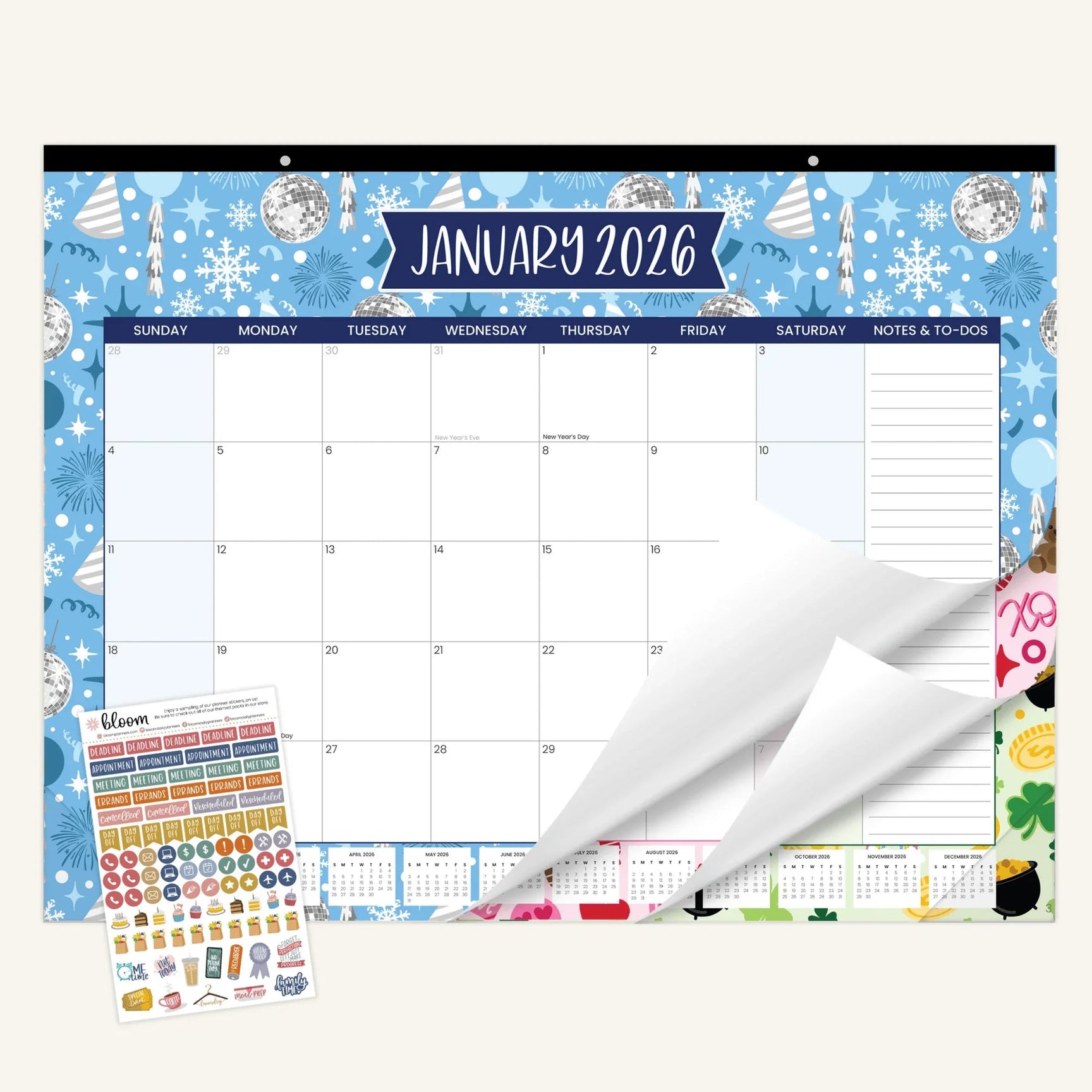 2026 Desk & Wall Calender – Paper Sisters