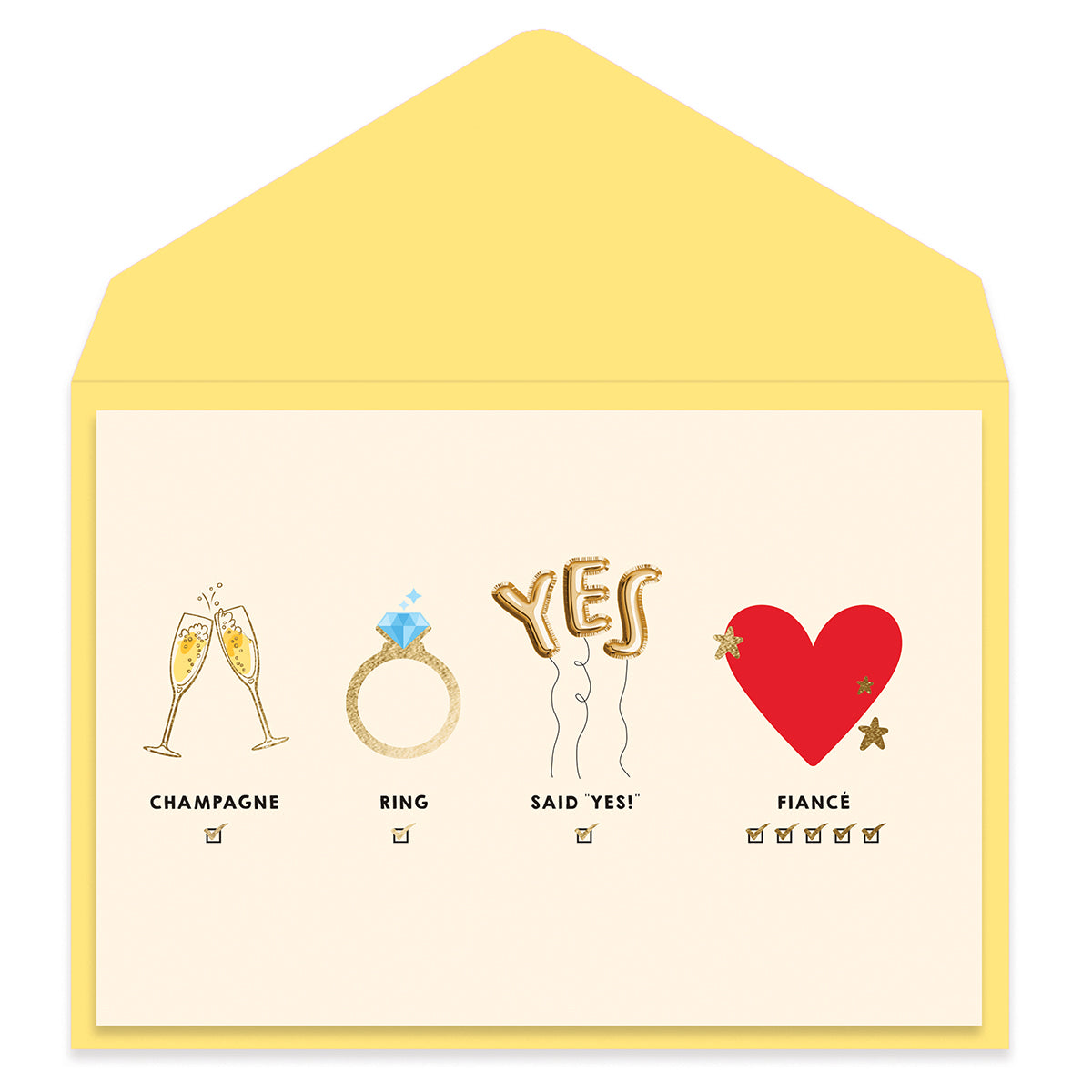 Checklist Engagement Greeting Card – Paper Sisters